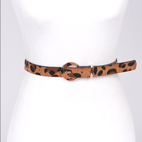 MischkaPu | Accessories | Thin Leopard Print Belt | Poshmark